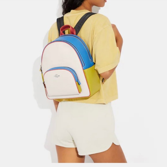 Coach | Bags | Nwt Coach Court Backpack In Colorblock | Poshmark